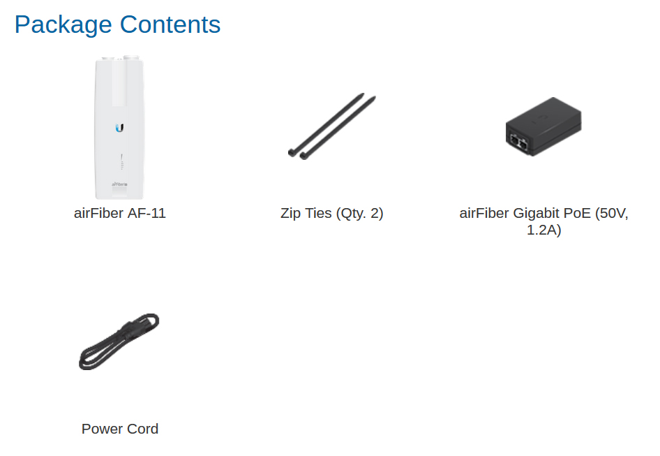 Ubiquiti AF-11 airFiber 11 Backhaul Radio 11GHz (without duplexer)